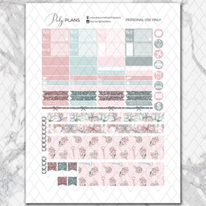 Pink Winter | Erin Condren Printable Planner Stickers, Winter Digital ...