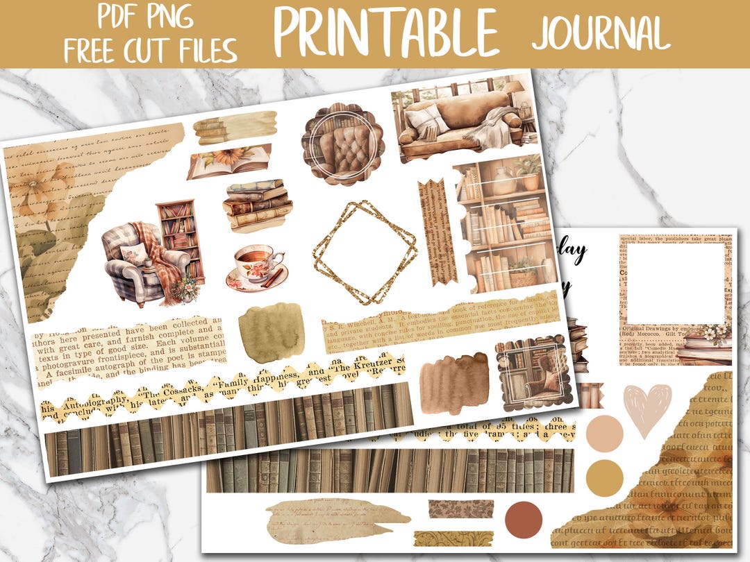 Reading Nook | Bullet Journal Printable Sticker, Book Lover Diary ...