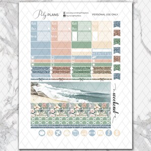 By the Sea | Beach Printable Planner Stickers, Summer Happy Planner ...