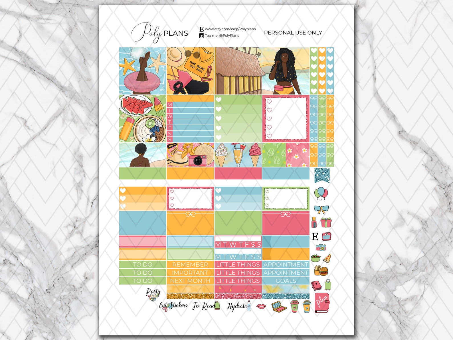Summer Life Beach Classic Happy Planner Printable Planner - Etsy