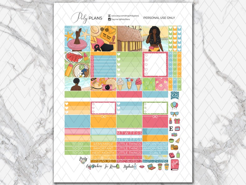 Summer Life Beach Classic Happy Planner Printable Planner - Etsy