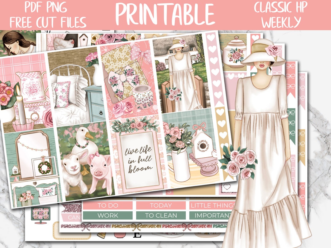 Spring Farm | Cottage Classic Happy Planner Printable Weekly Sticker ...