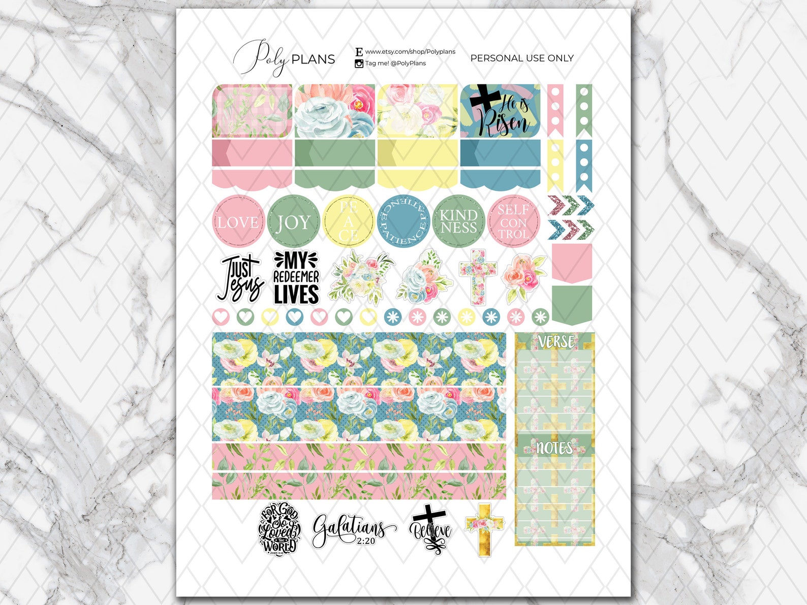 Easter Bible Journal Printable Sticker Kit Bible Digital - Etsy