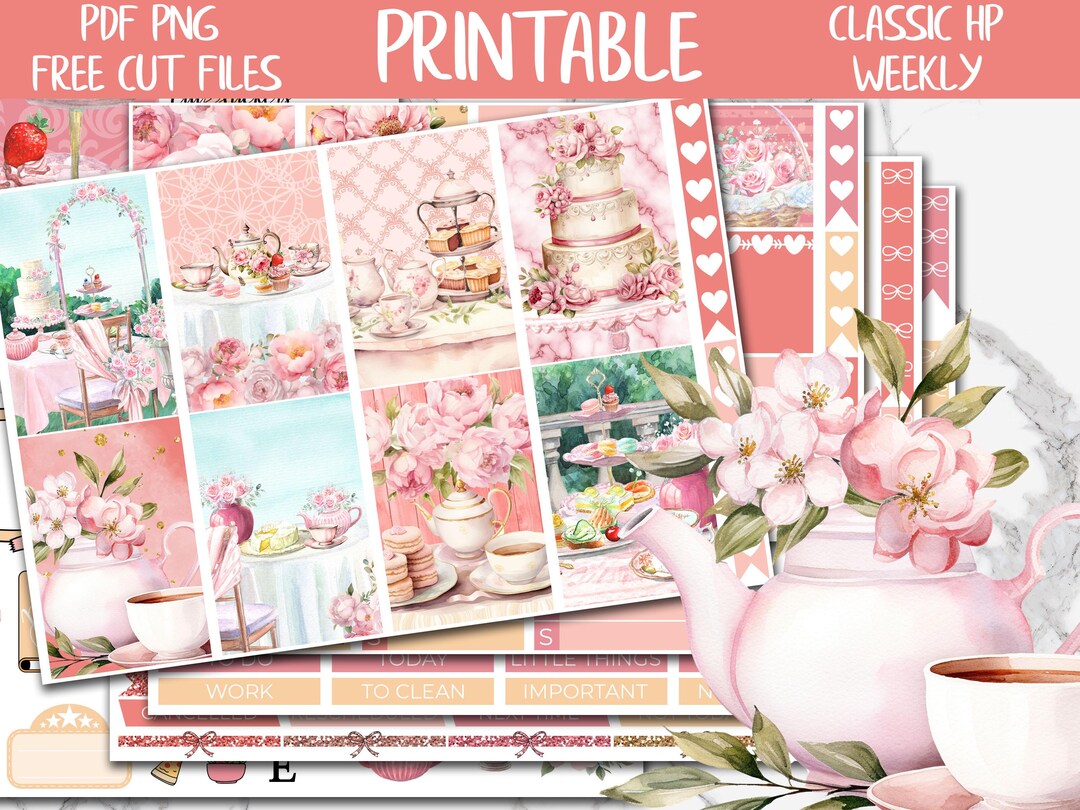 Tea Party | Happy Planner Printable Planner Stickers, Tea Lover HP ...