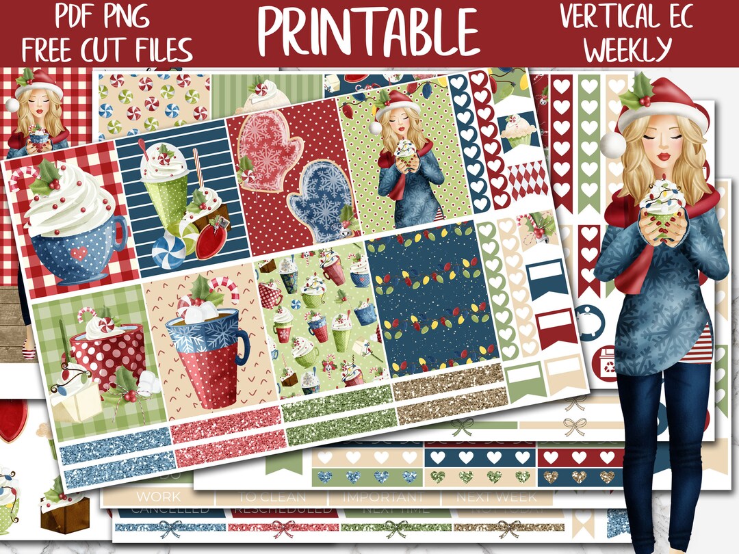 Sweet Winter | Erin Condren Printable Planner Stickers, Christmas ...