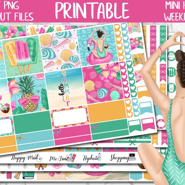 Printable Beach Planner Stickers - Etsy