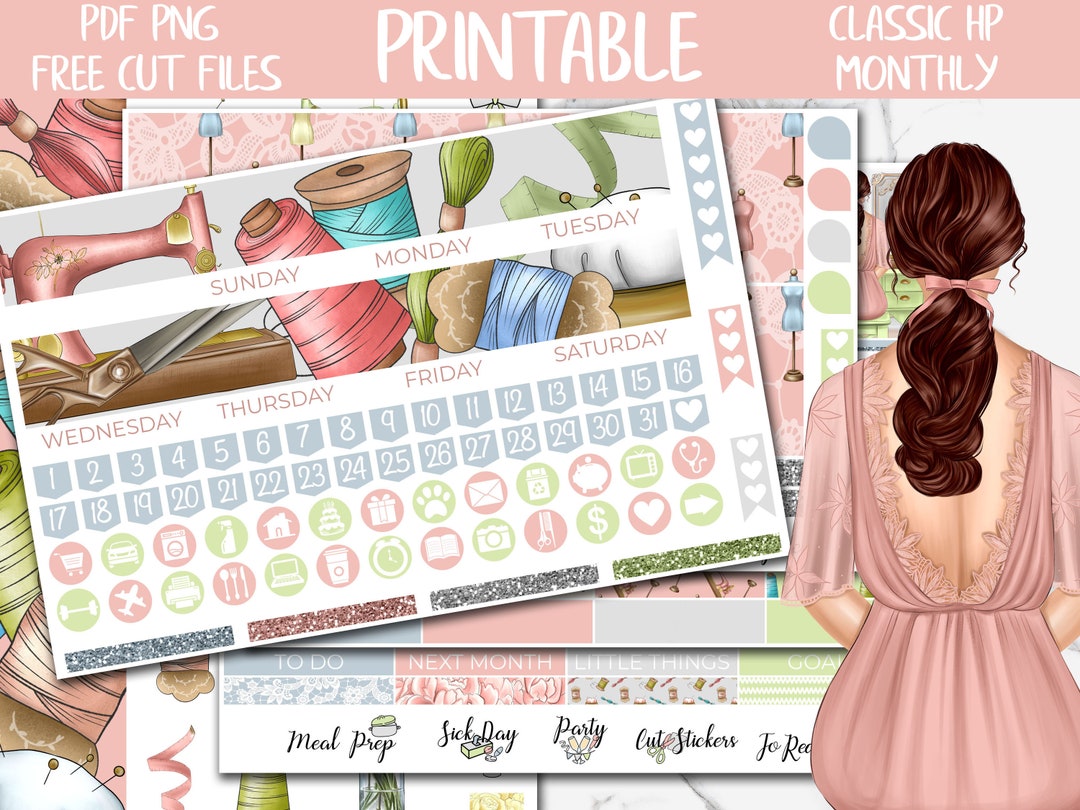 Follow the Thread | Sewing Classic Happy Planner Printable Monthly ...