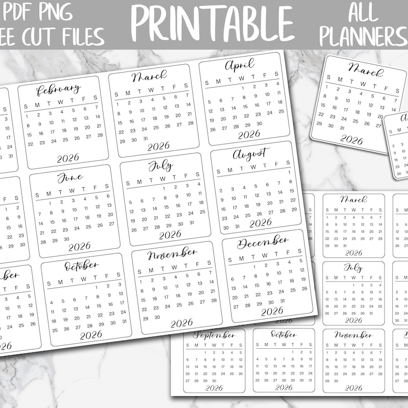 Bujo Stickers 2026 - Etsy