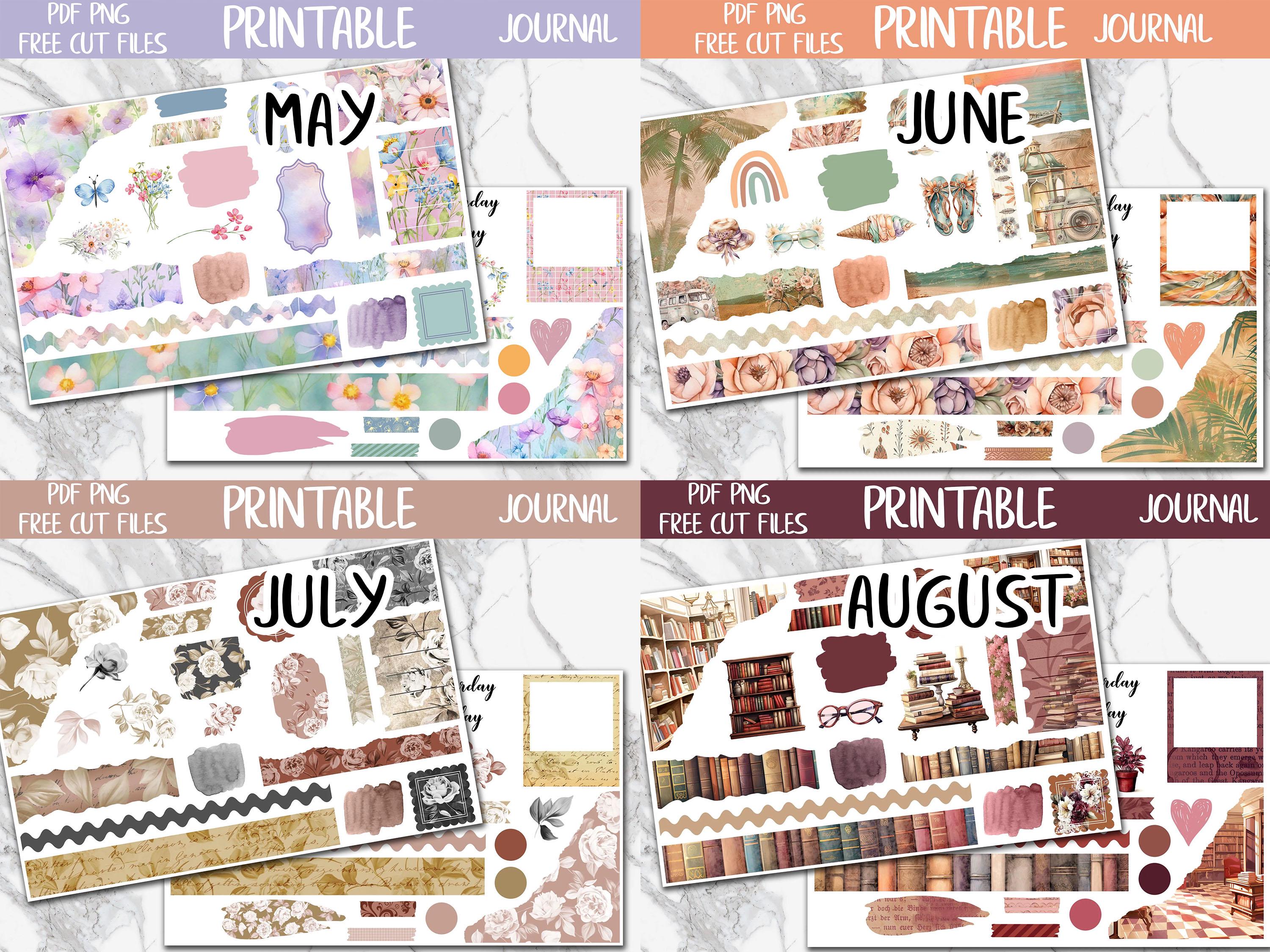 Journal Stickers Seasonal Bundle | Bujo Journaling Planner Printable ...