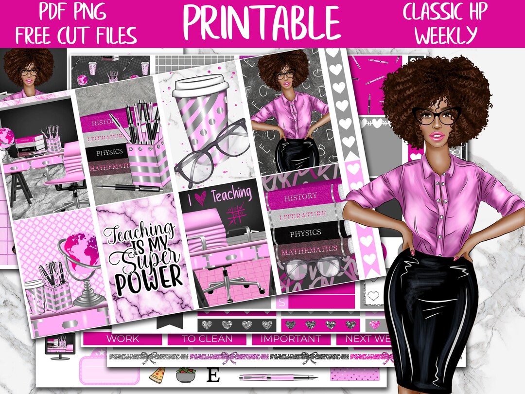 Glam Teacher Back to School Classic Happy Planner Weekly - Etsy