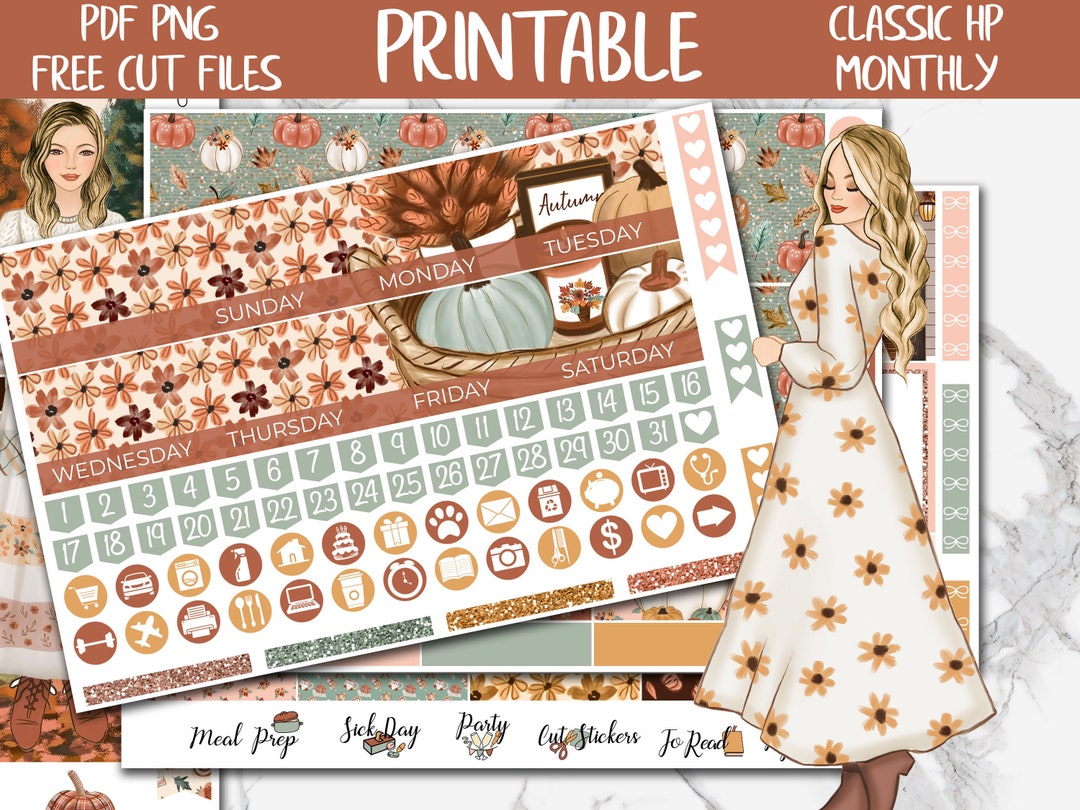 Thanksgiving | Fall Classic Happy Planner Printable November Monthly ...