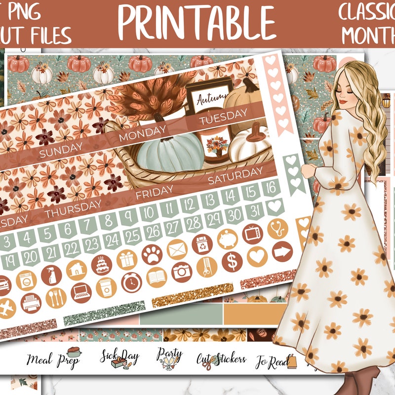 November Stickers - Etsy