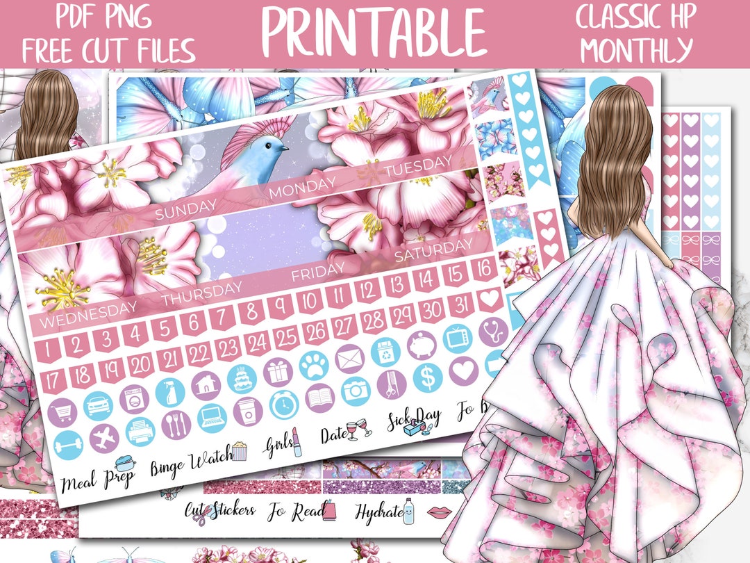 Cherry Blossom | Spring Classic Happy Planner Printable Monthly ...