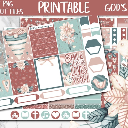 Faith Bible Journal Printable Sticker Kit Bible Digital - Etsy