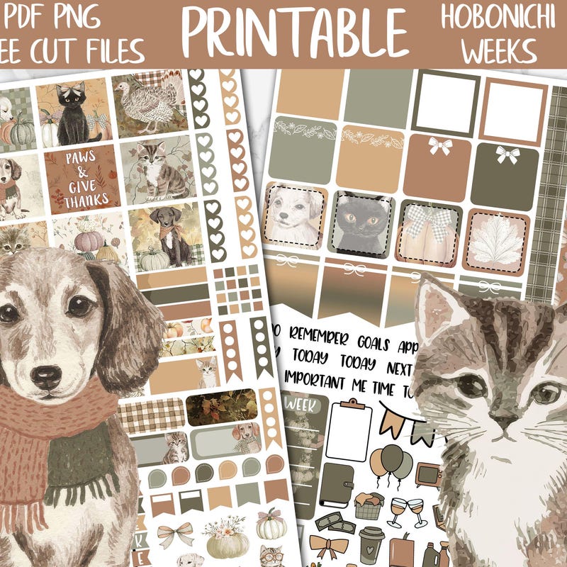 November Stickers Journal - Etsy