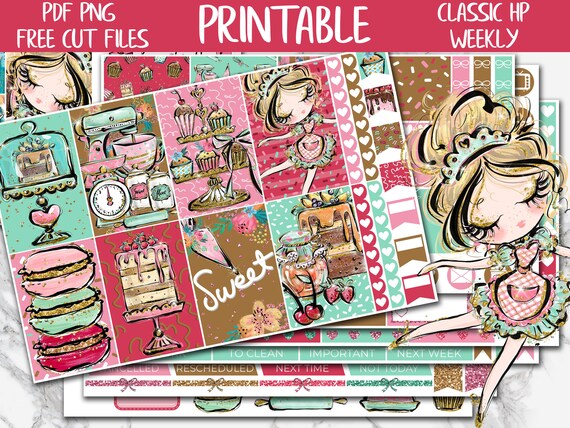 At the Bakery Cupcakes Happy Planner Weekly Printable | Etsy