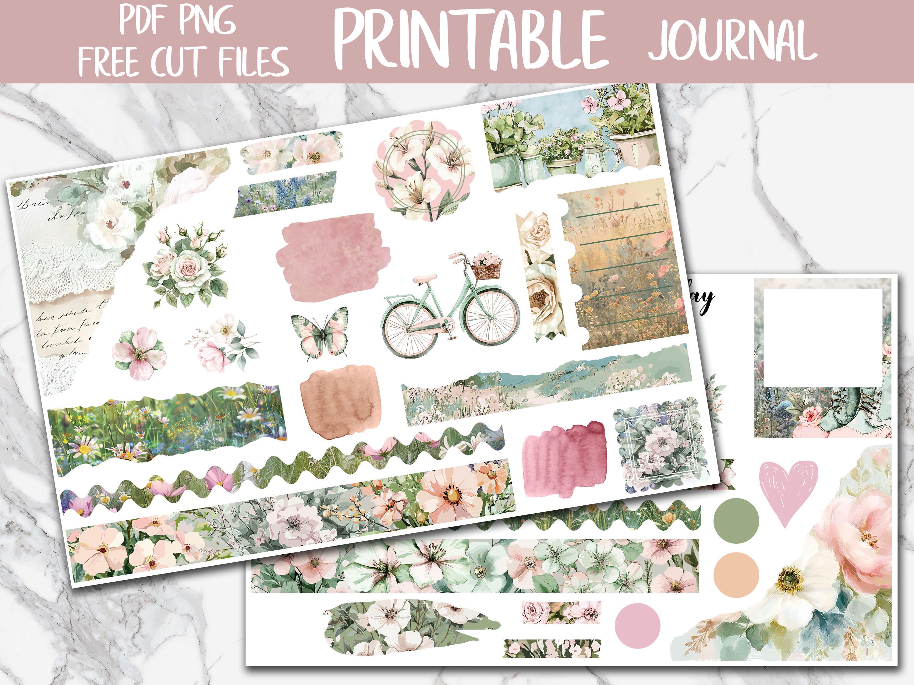 Floral Valley | Bullet Journal Printable Stickers, Flowers Diary ...