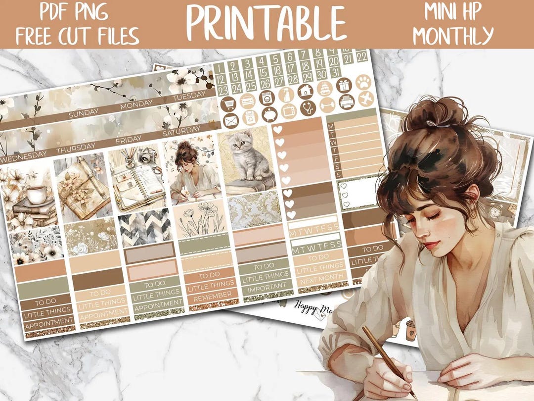 Calm Plan | Planning Girl MINI Happy Planner Printable Planner Stickers ...