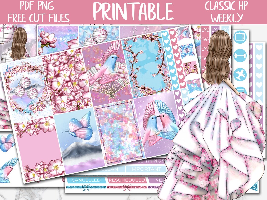Cherry Blossom | Spring Classic Happy Planner Printable Weekly Sticker ...