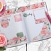 Roses | Bullet Journal Printable Stickers, Pink Flower Diary Digital ...