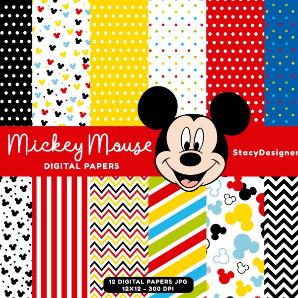 Mickey Digital Paper - Etsy