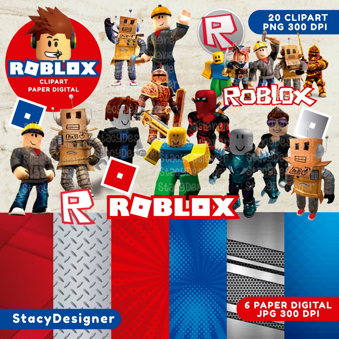 Roblox Clipart Paper Digital, Instant Download - Etsy