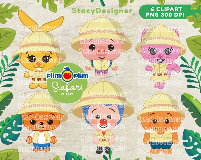 Plim Plim 38 files, and friends, Png, Digital Stickers, Instant Digital ...