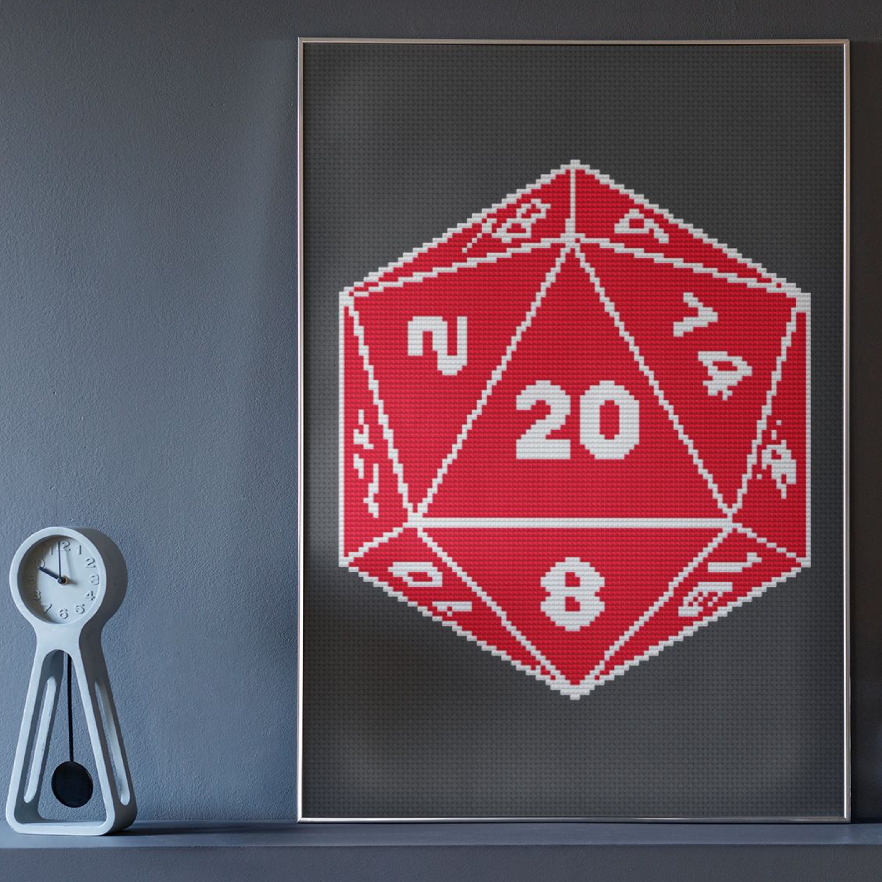 DM Dungeon Master Game Dice With Numbers Cross-stitch for Beginners ...