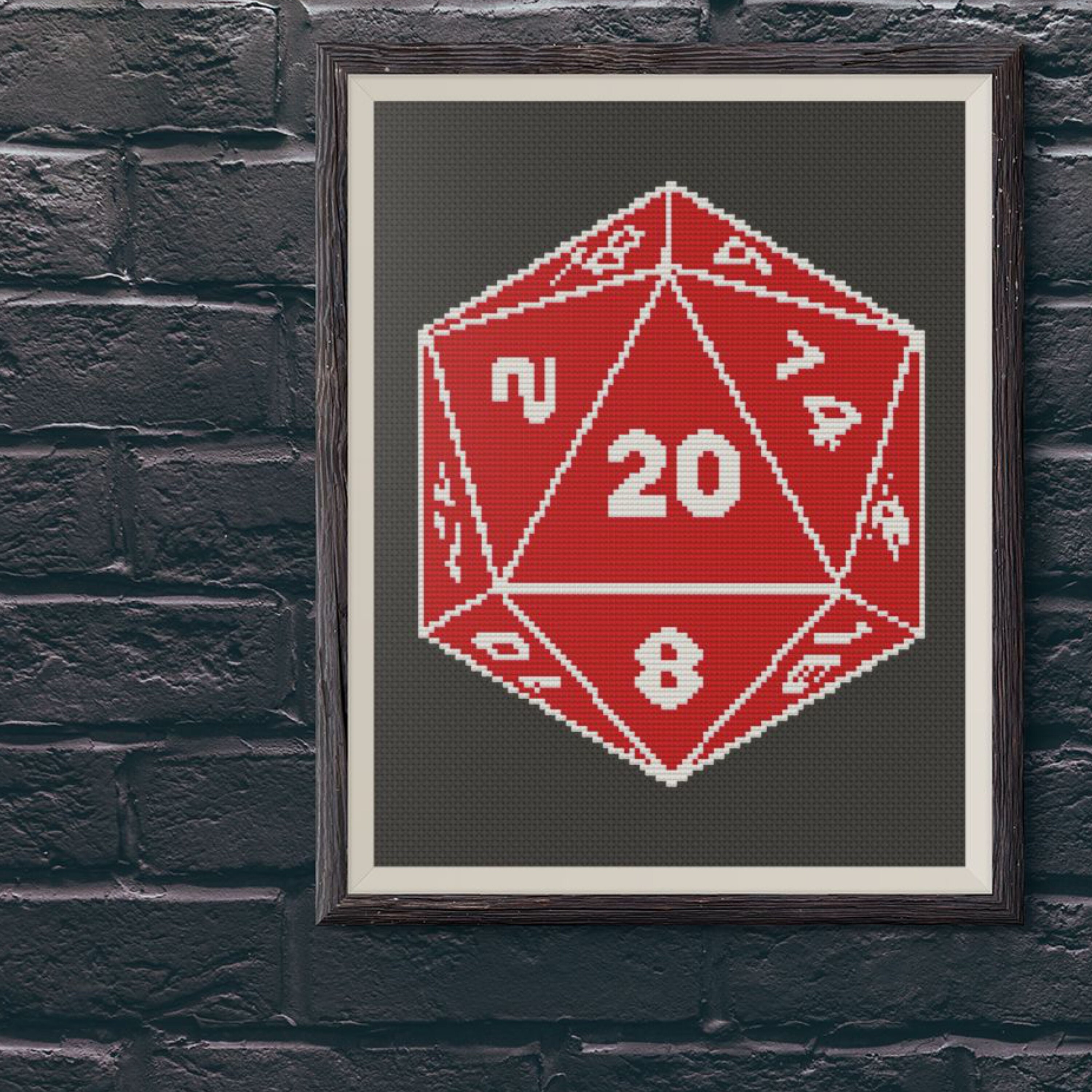 DM Dungeon Master Game Dice With Numbers Cross-stitch for Beginners ...