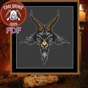 Baphomet Horrifying Devil With Goat Horns Horned God. Dark - Etsy
