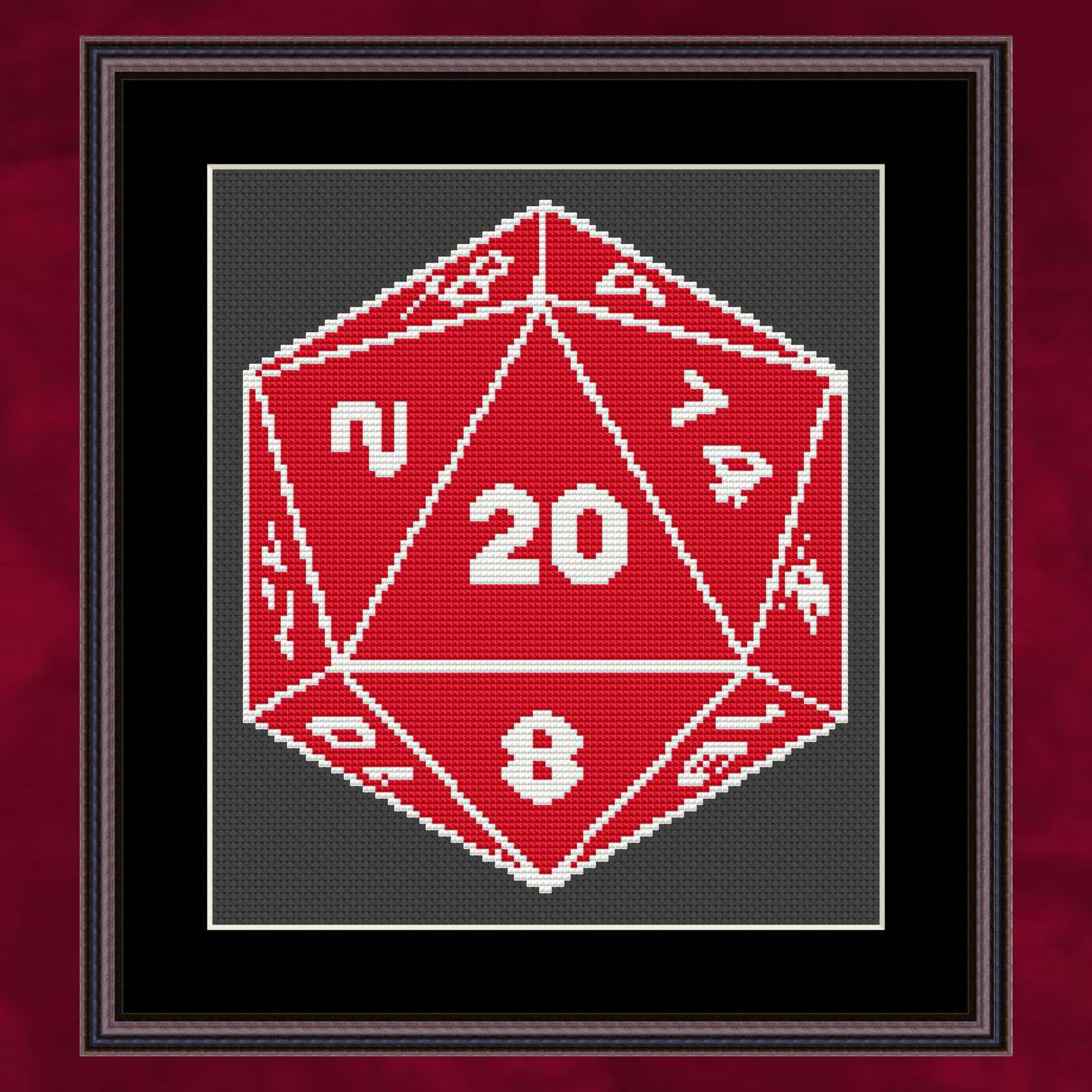 DM Dungeon Master Game Dice With Numbers Cross-stitch for Beginners ...