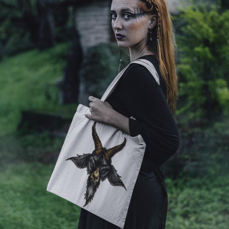 Baphomet Horrifying Devil With Goat Horns Horned God. Dark - Etsy