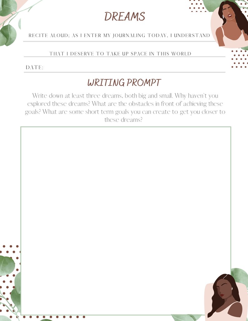 Printable Self Reflection Journal, Guided Prompt Journal, Digital ...