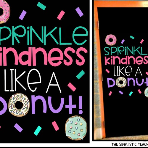 DONUT KINDNESS DECOR Sprinkle Kindness-bulletin Board - Etsy