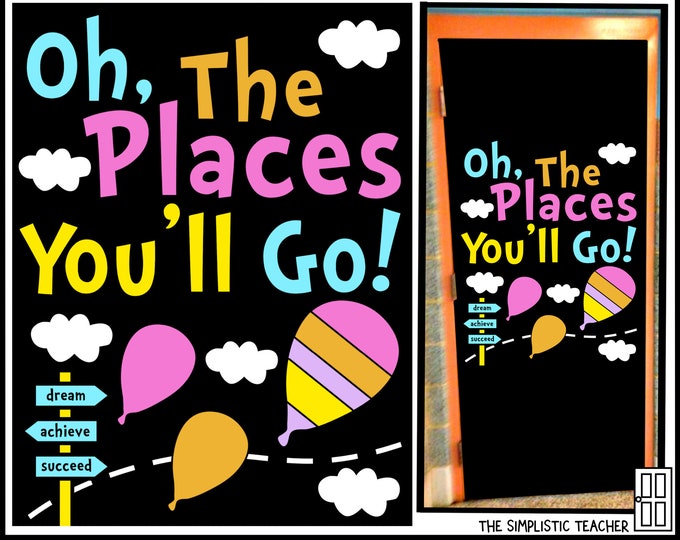 MOTIVATIONAL CLASS DECOR Classroom Door Decor Library bulletin Board ...