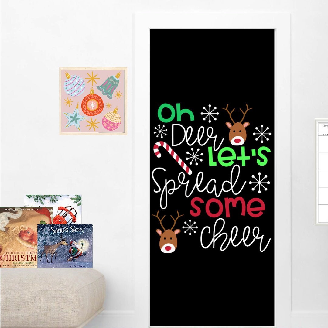 Christmas Classroom Door Decoration: Deer Bulletin Board Sign - Etsy