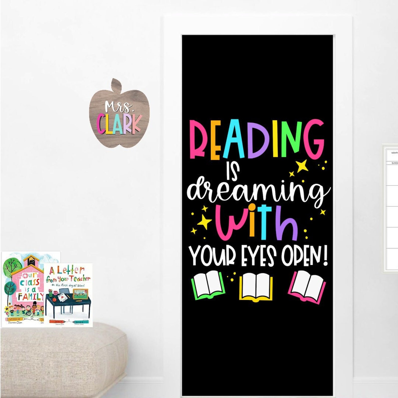 READING IS DREAMING- Classroom- Library -bulletin Board -door ...