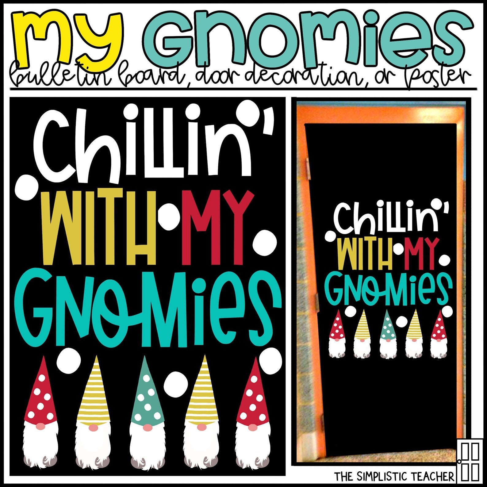 CLASSROOM DOOR DÉCOR Gnome Door Décor Chillin' Gnomies - Etsy