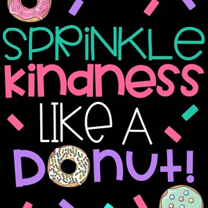 DONUT KINDNESS DECOR- Sprinkle Kindness-bulletin Board Kit-door ...