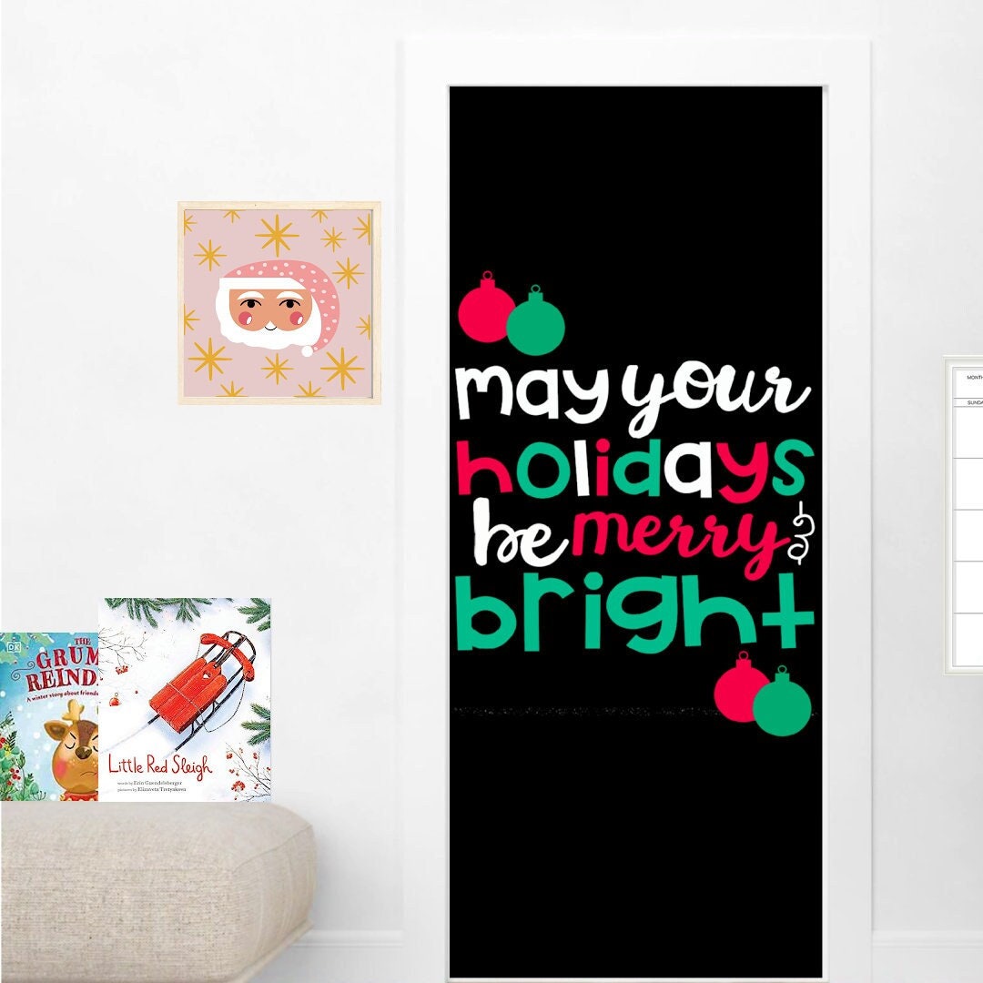 Merry Christmas Classroom Door Sign: Holiday Bulletin Board Decor - Etsy