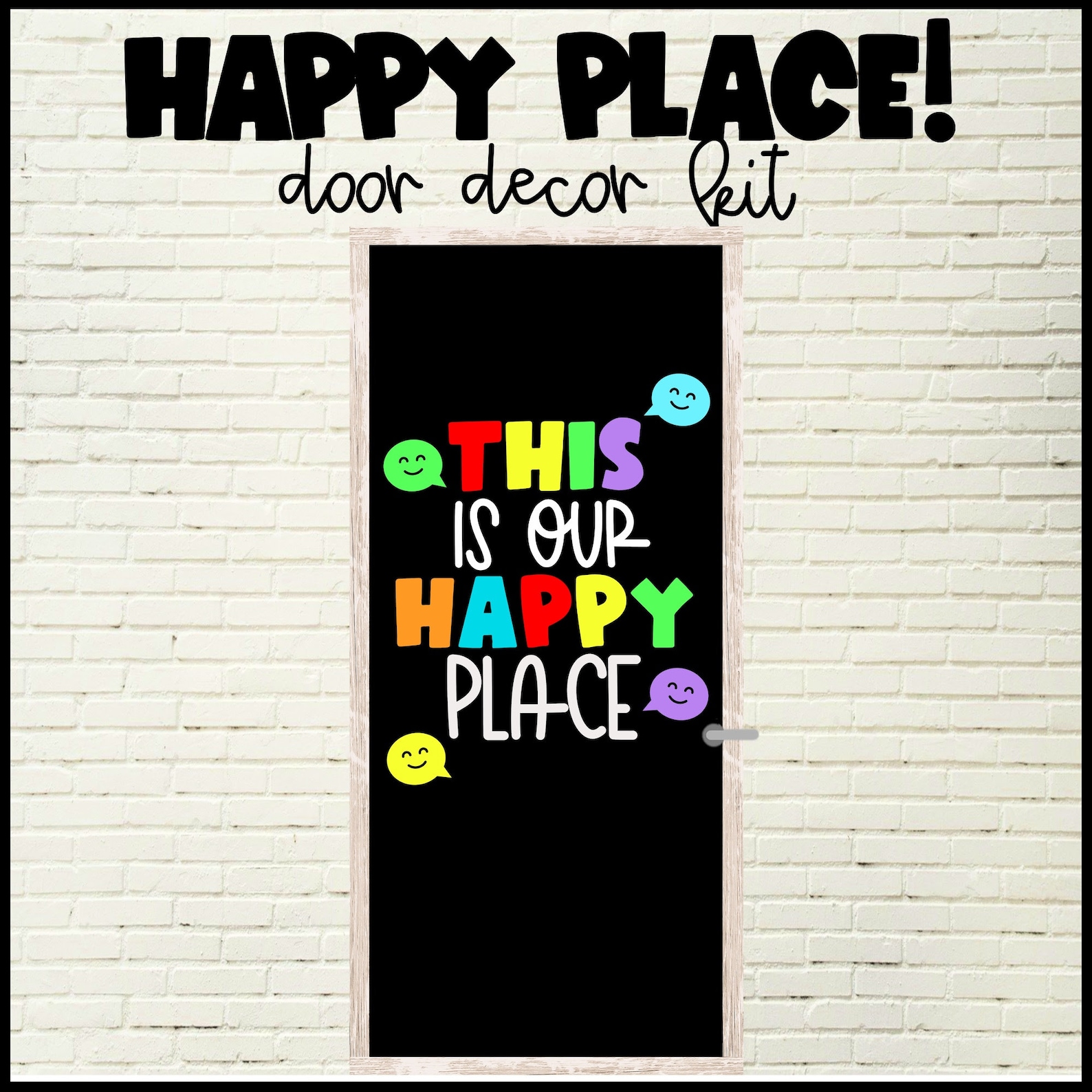 WELCOME CLASS SIGN Happy Place School Decorations - Etsy