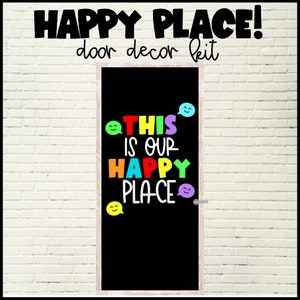 WELCOME CLASS SIGN - Happy Place - School Decorations - Colorful ...