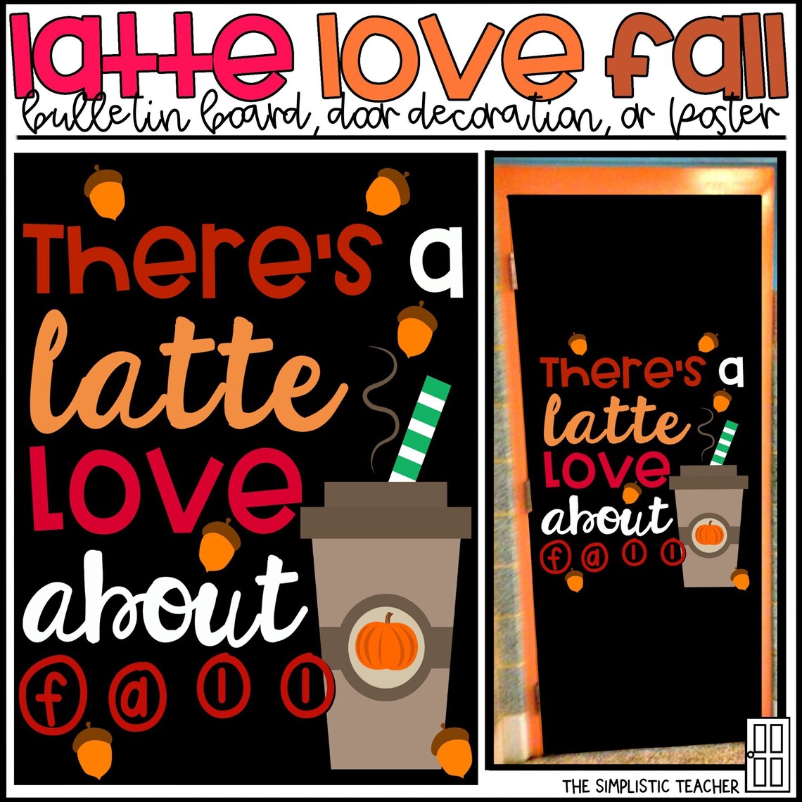 FALL COFFEE DECOR Aesthetic Room Decor Door Decoration - Etsy