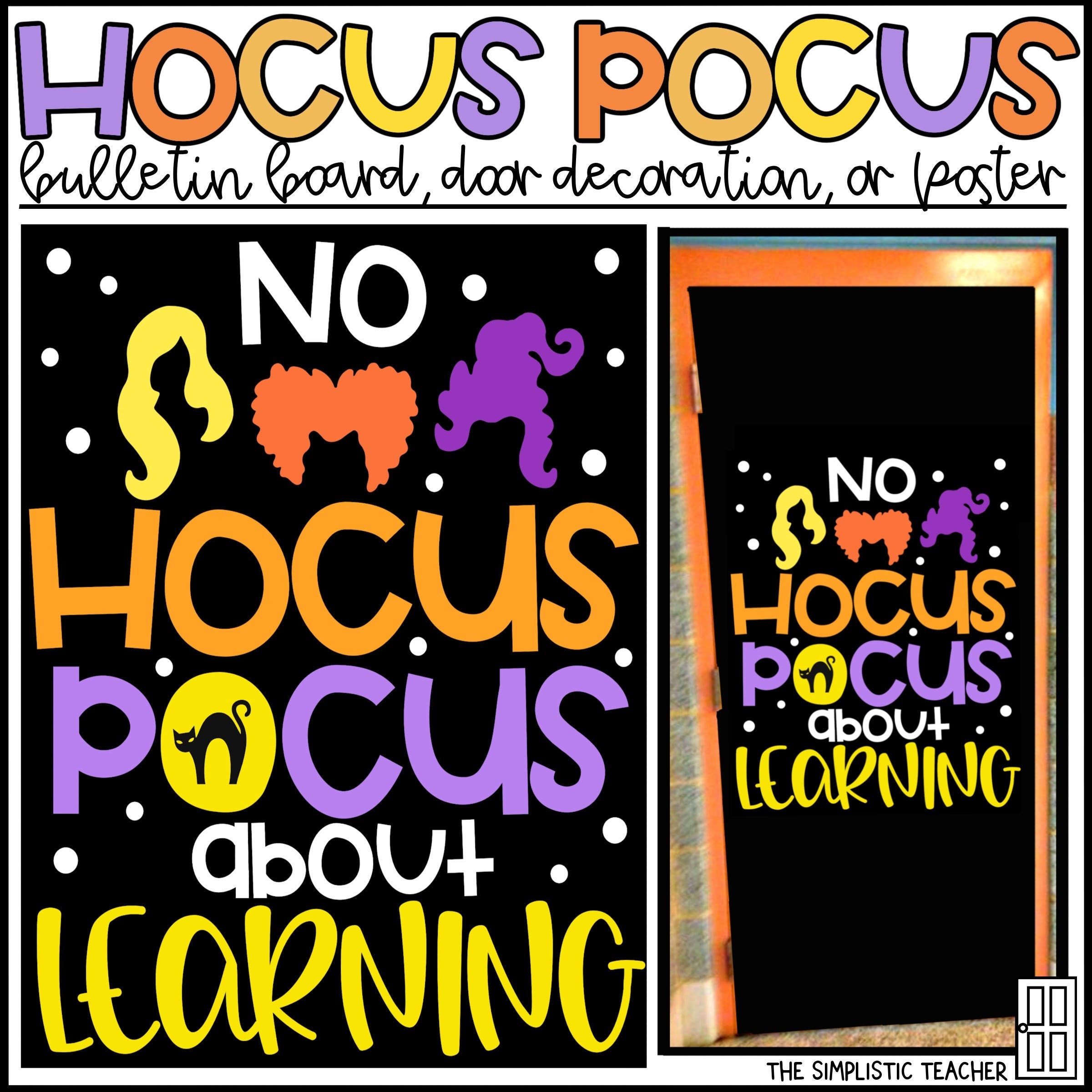 Hocus Pocus Classroom Door Decor: Halloween Fall Bulletin Board - Etsy