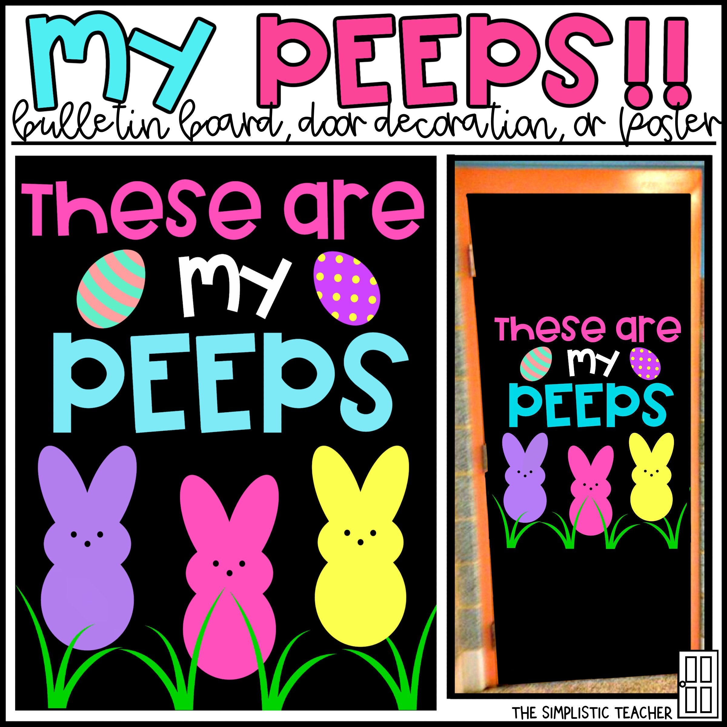 PEEPS DOOR DÉCOR Easter Door Decor School Decorations - Etsy