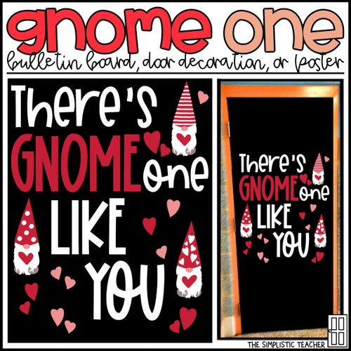 Winter Gnome Decor Classroom Bulletin Board Gnomethemed Door - Etsy