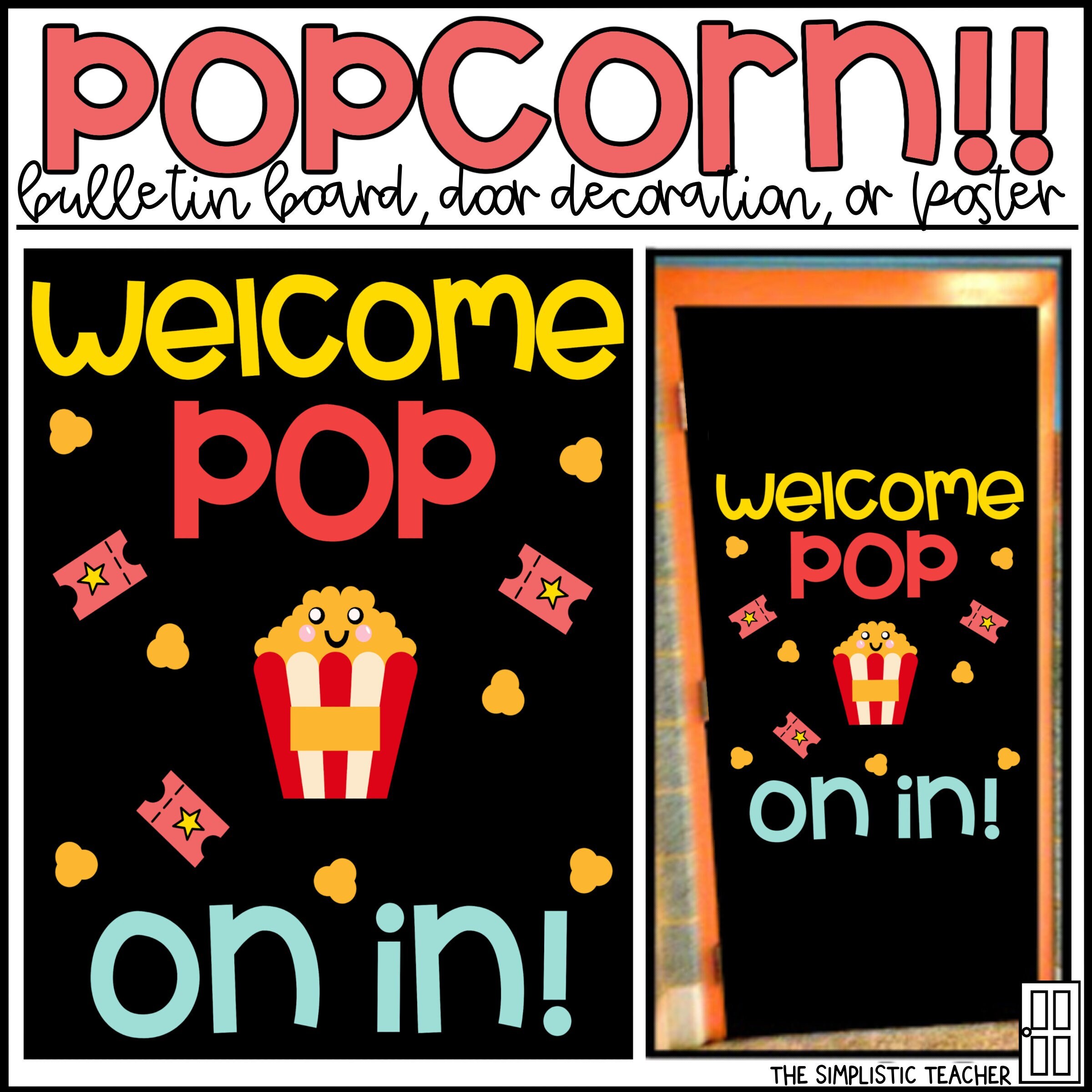 Popcorn Template For Bulletin Board