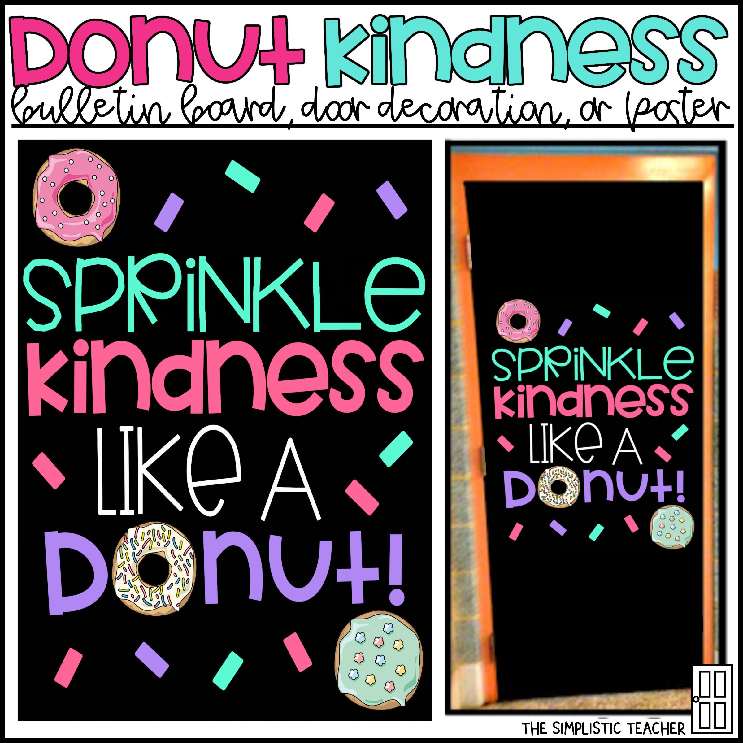 DONUT KINDNESS DECOR Sprinkle Kindness-Bulletin Board | Etsy