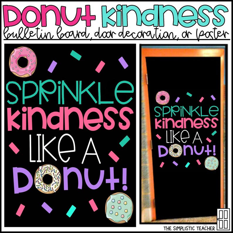 DONUT KINDNESS DECOR Sprinkle Kindness-bulletin Board - Etsy
