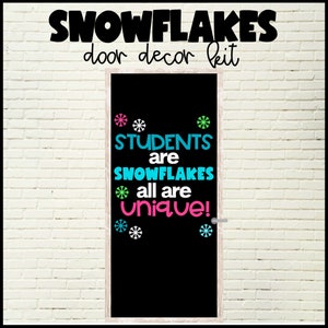 WINTER DOOR DÉCOR - Snowflakes - Unique Décor - Colorful Letters ...